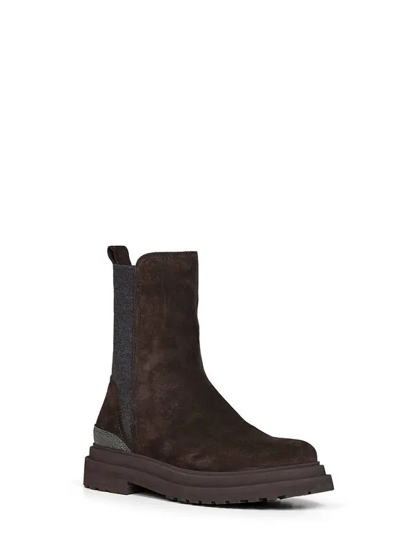Brunello Cucinelli Suede Ankle Boots - Multicolor