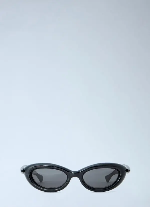 Bottega Veneta Sardine Oval Sunglasses - Black