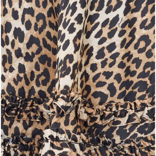GANNI Printed Duchesse Skirt