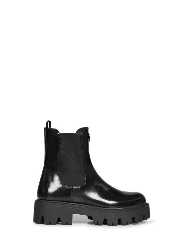 Prada Brushed Leather Ankle Boots - Multicolor