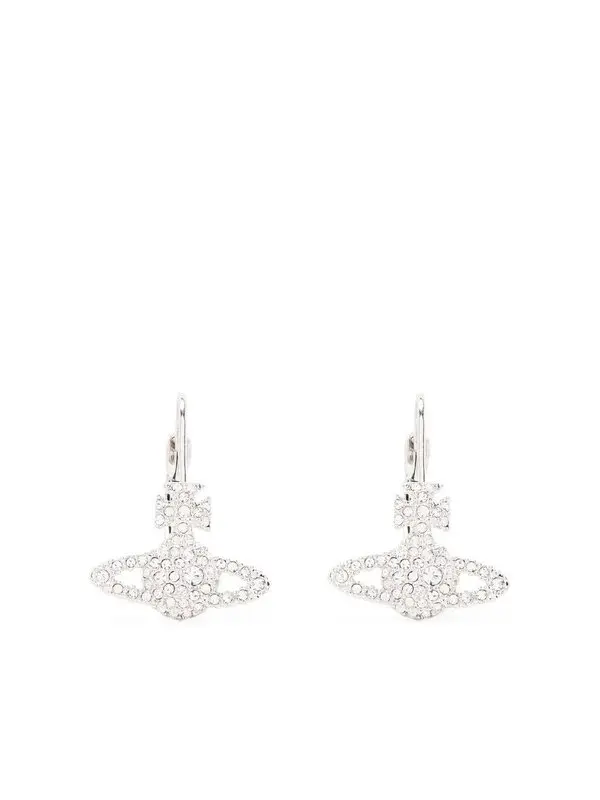 VIVIENNE WESTWOOD Crystal Drop Earrings - Silver