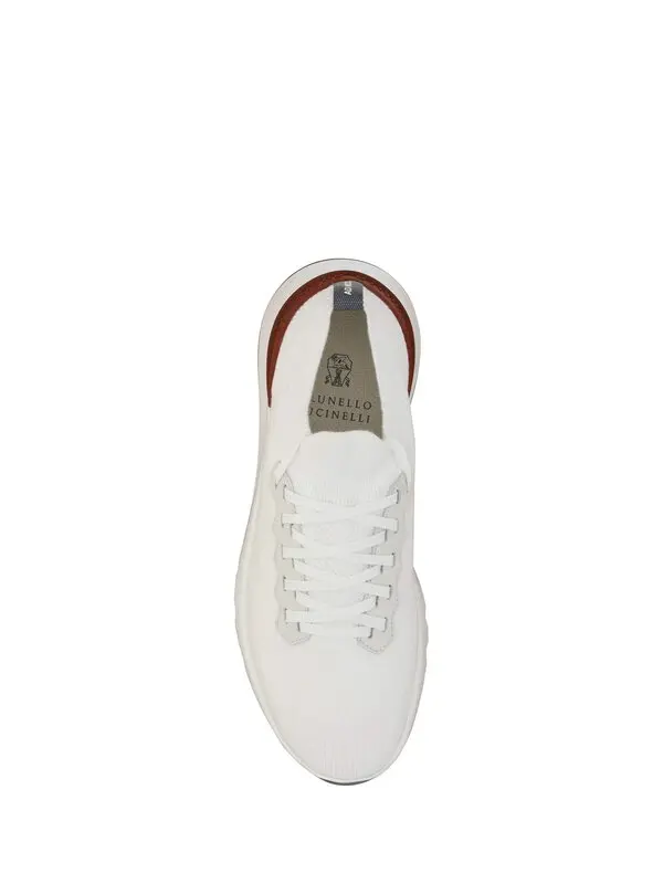Brunello Cucinelli Cotton Lace Up Sneakers