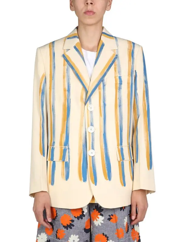 Marni Single-breasted Jacket - White