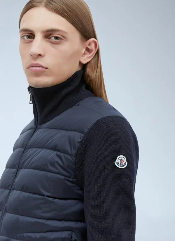 Moncler Logo Patch Zip-up Cardigan