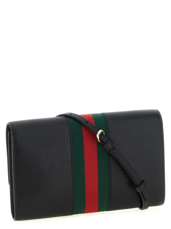 Gucci Horsebit Web' Wallet On Chain