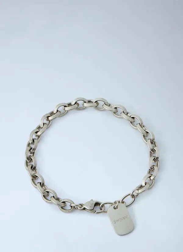 Saint Laurent Peaked Chain Bracelet - Silver