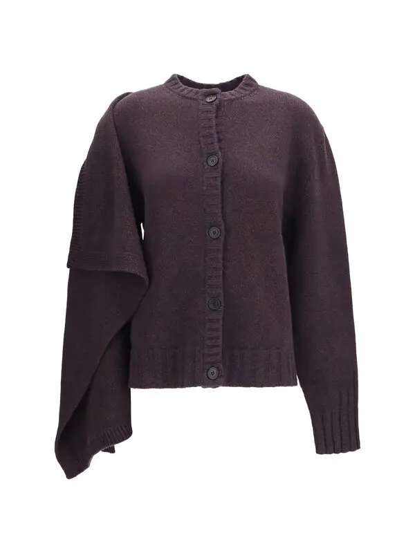 Attico Crewneck Cardigan - Brown