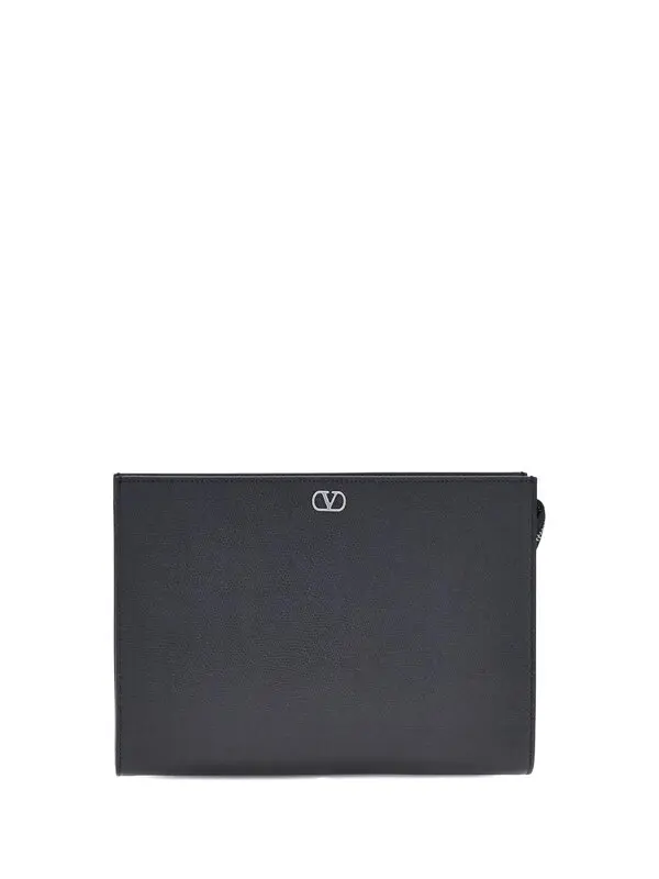 Valentino Garavani Vlogo Signature Grained Calfskin Pouch