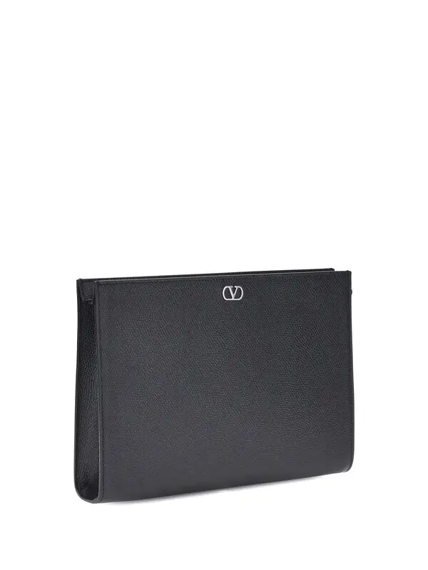 Valentino Garavani Vlogo Signature Grained Calfskin Pouch