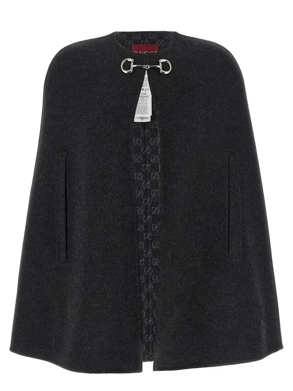 Gucci Morsetto' Cape - Gray