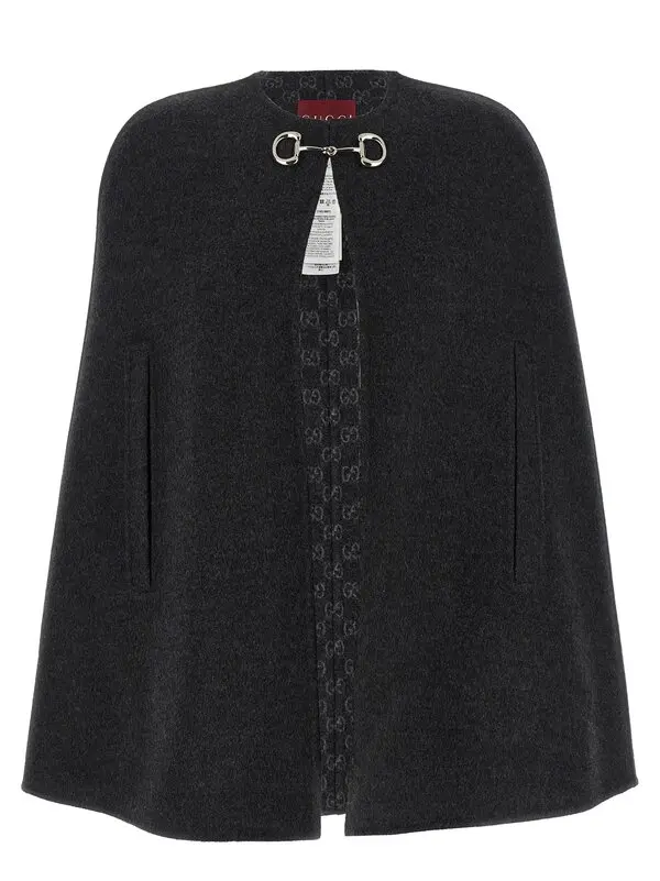 Gucci Morsetto Cape - Gray