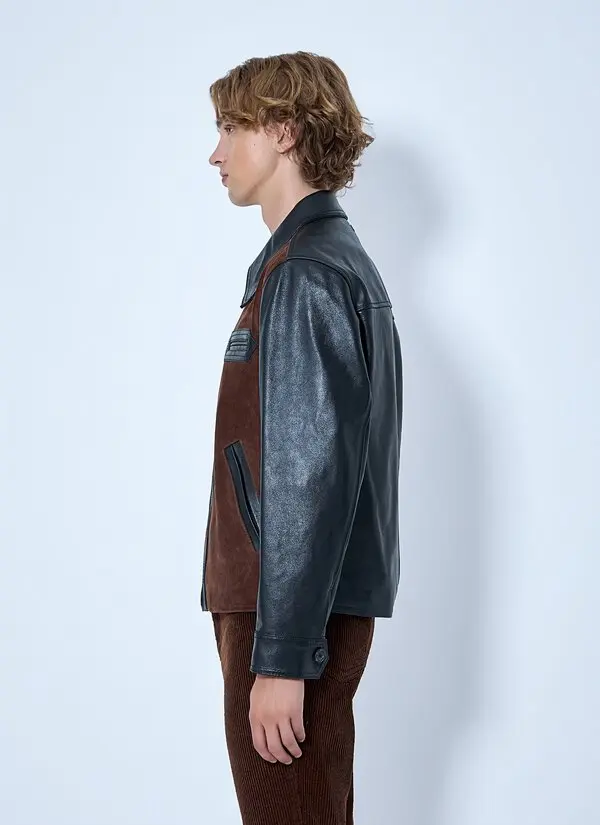 Marni Leather And Suede Panel Jacket