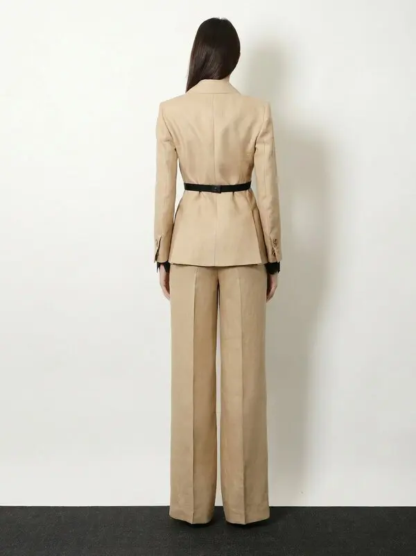 Max Mara Linen Flared Trousers