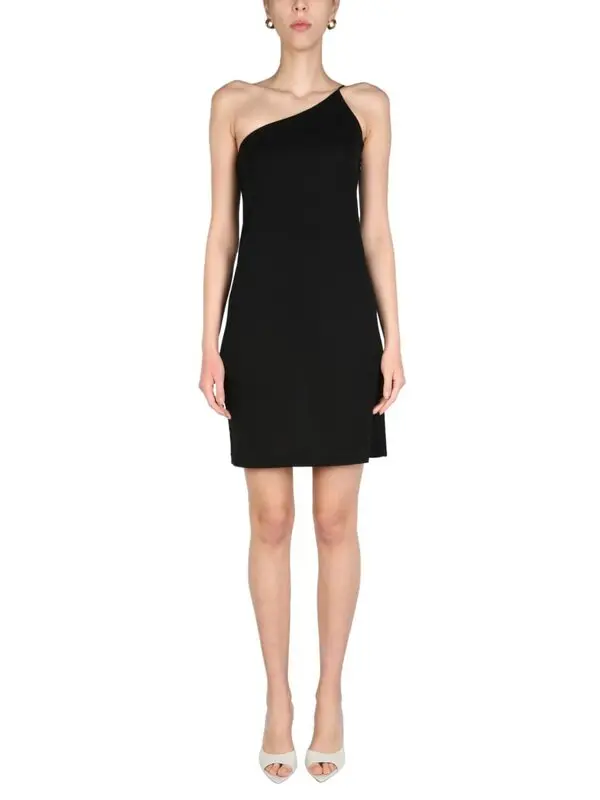 Dsquared2 Asymmetrical One-shoulder Dress - Black