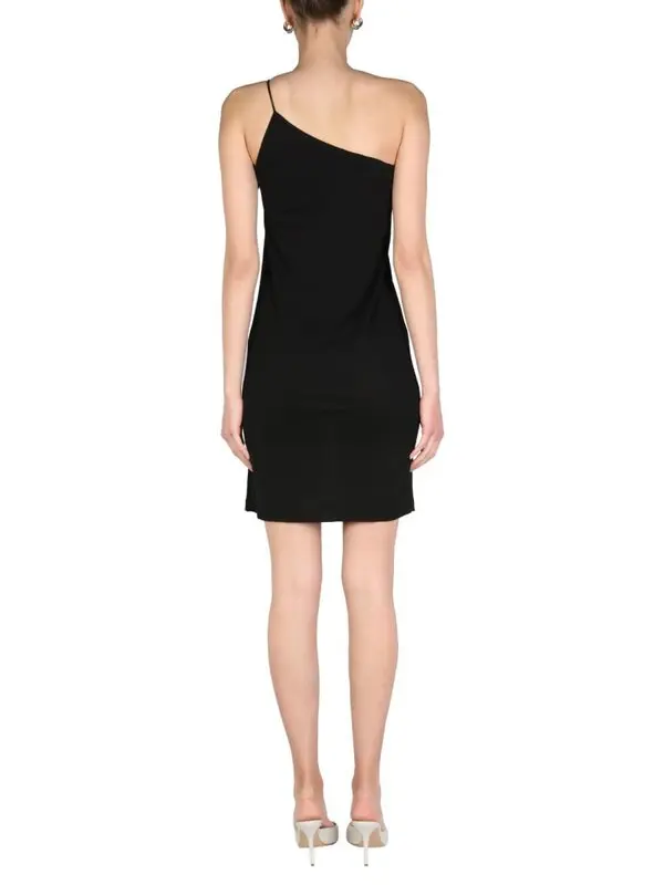 Dsquared2 Asymmetrical One-shoulder Dress - Black