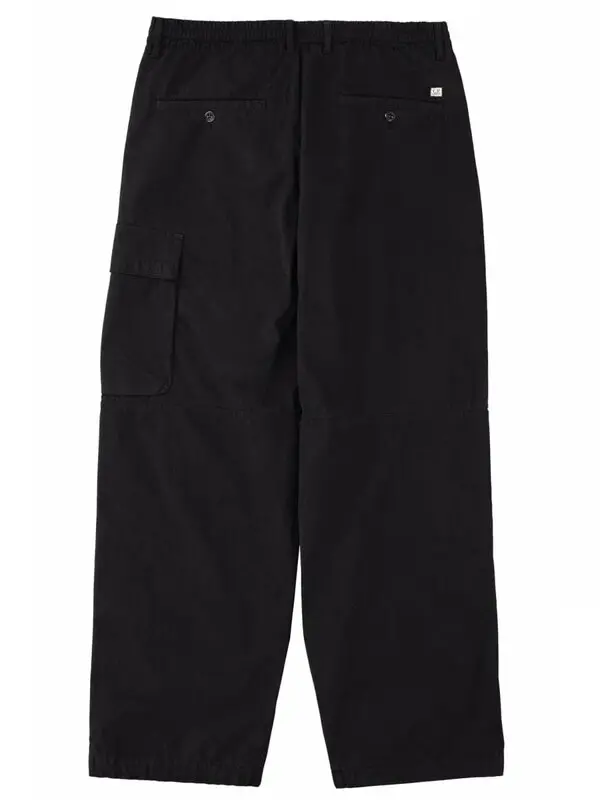 C.P. COMPANY Logo Patch Cargo Trousers - Black
