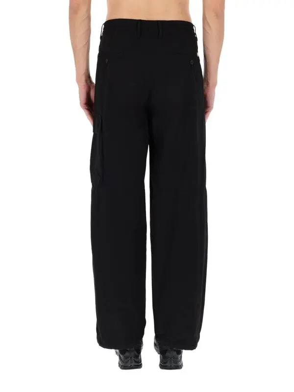C.P. COMPANY Logo Patch Cargo Trousers - Black