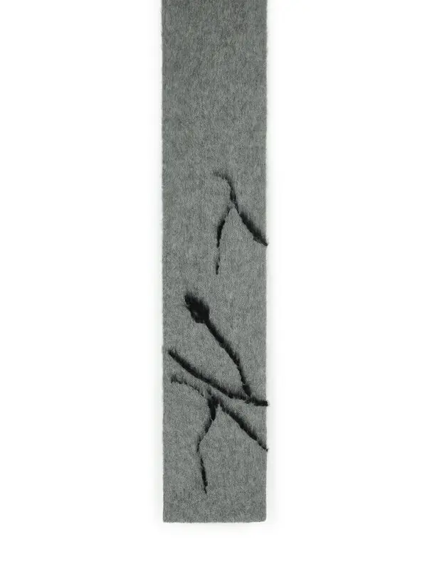 Dries Van Noten Mouton' Grey Alpaca Blend Scarf