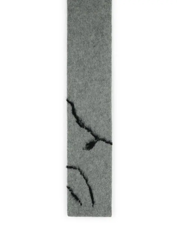 Dries Van Noten Mouton' Grey Alpaca Blend Scarf