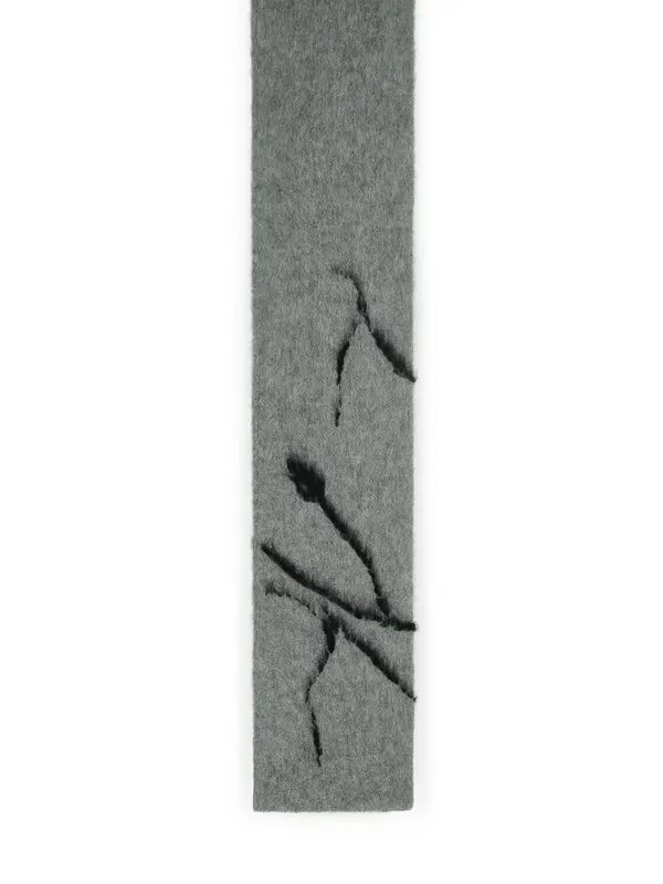 Dries Van Noten Mouton' Grey Alpaca Blend Scarf - Gray
