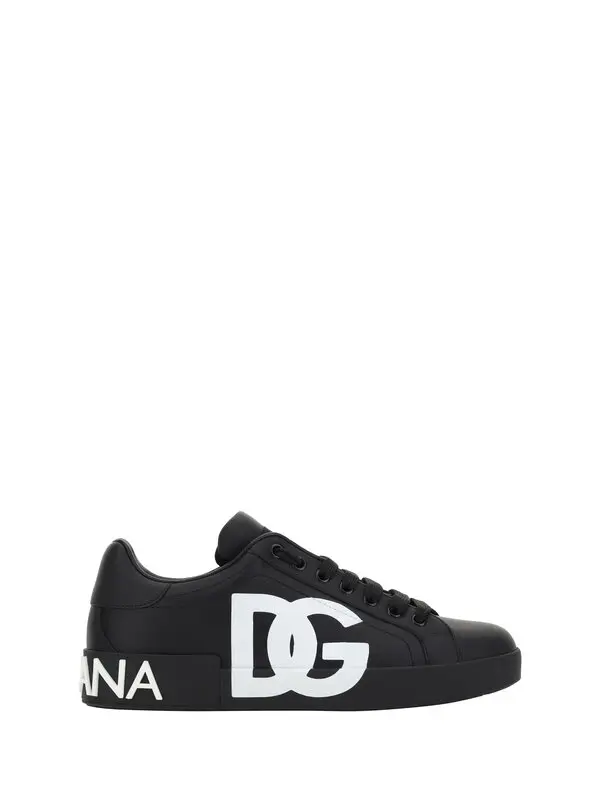 Dolce & Gabbana Leather Sneakers - Black