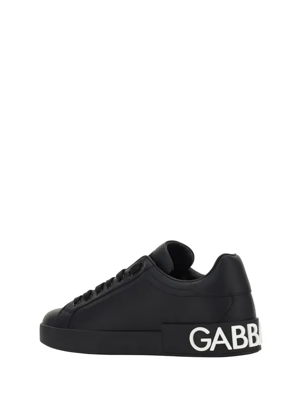 Dolce & Gabbana Leather Sneakers - Black