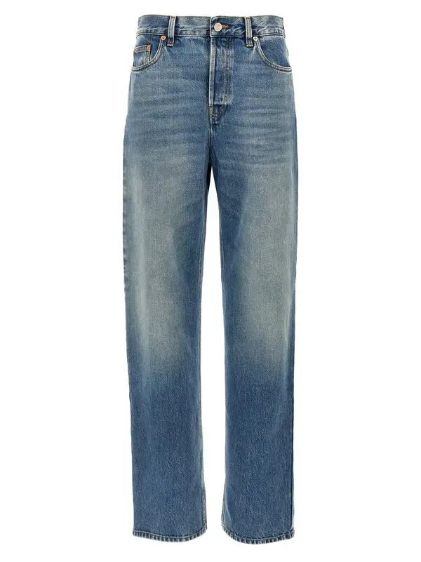 Gucci Cotton Denim Boyfriend Jeans - Blue
