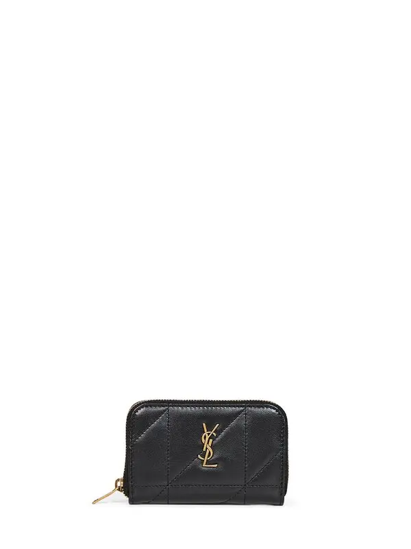 Saint Laurent Black Nappa Leather Jamie Coin Purse - Multicolor