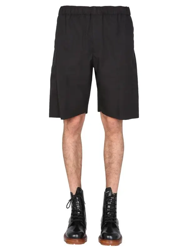 Alexander McQueen Gabardine Bermuda - Black