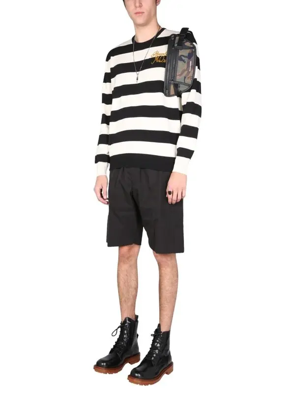 Alexander McQueen Gabardine Bermuda Shorts
