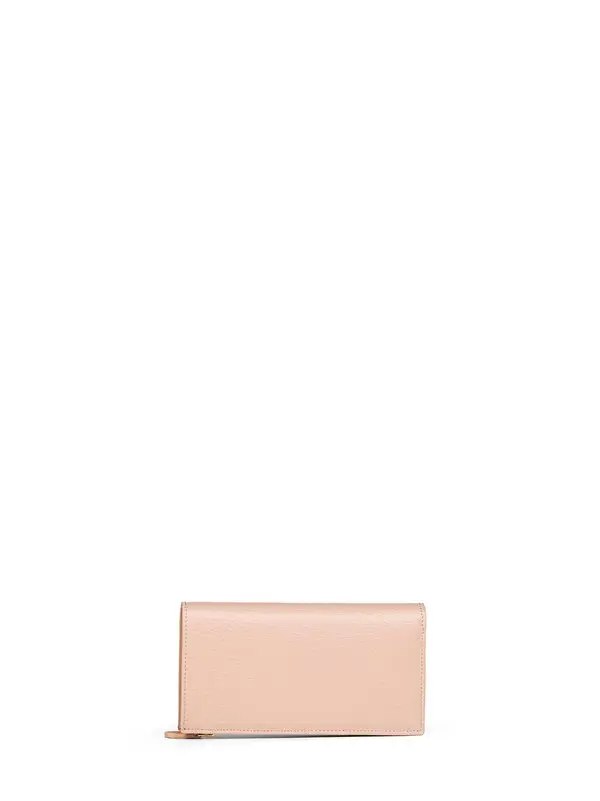 Stella McCartney Blush Pink Logo Vertical Tri-fold Wallet