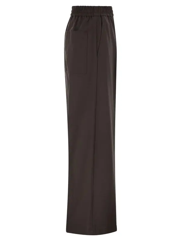 Brunello Cucinelli Stretch Virgin Wool Fluid Trousers