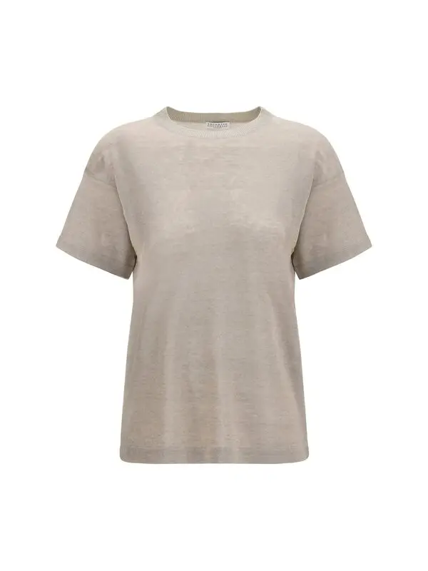 Brunello Cucinelli Crewneck Short-sleeve T-shirt - Cream