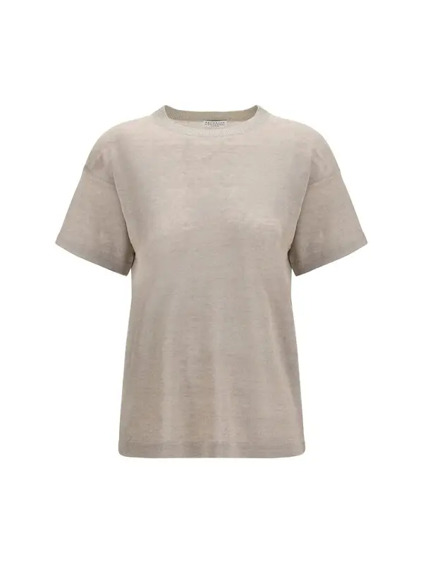 Brunello Cucinelli Crewneck Short-sleeve T-shirt - Cream