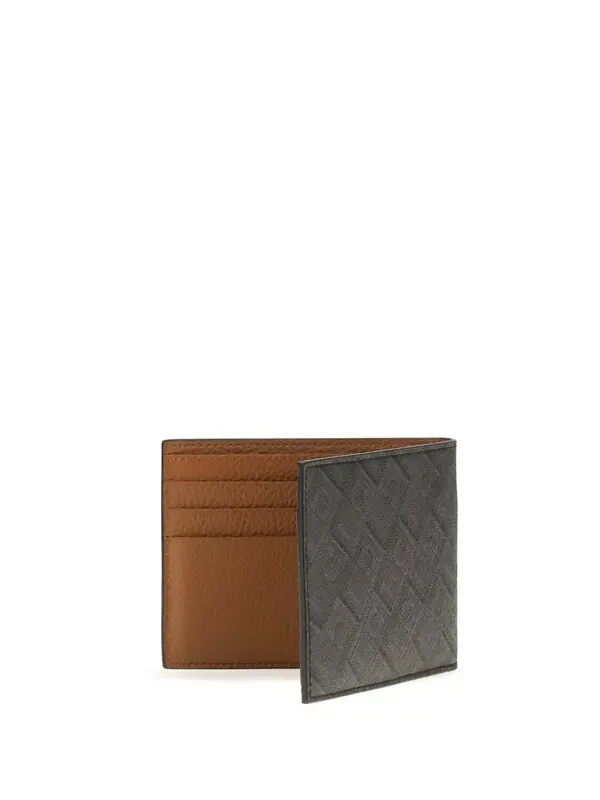 FERRAGAMO Leather Bifold Wallet With Gancini Pattern