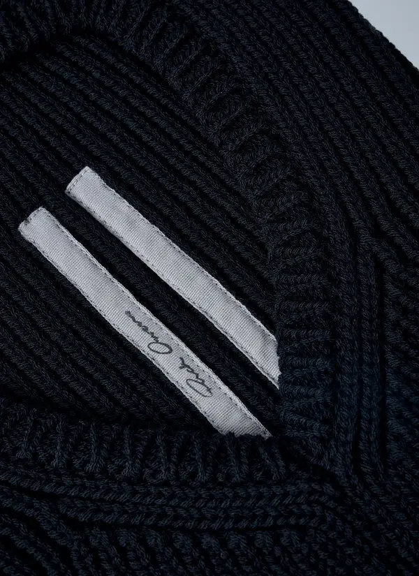 Rick Owens Ribbed Knit Balaclava