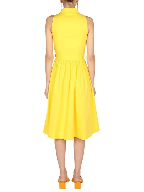 Moschino Heart Pockets Dress - Yellow