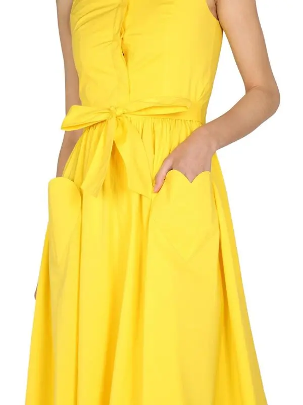 Moschino Heart Pockets Dress - Yellow