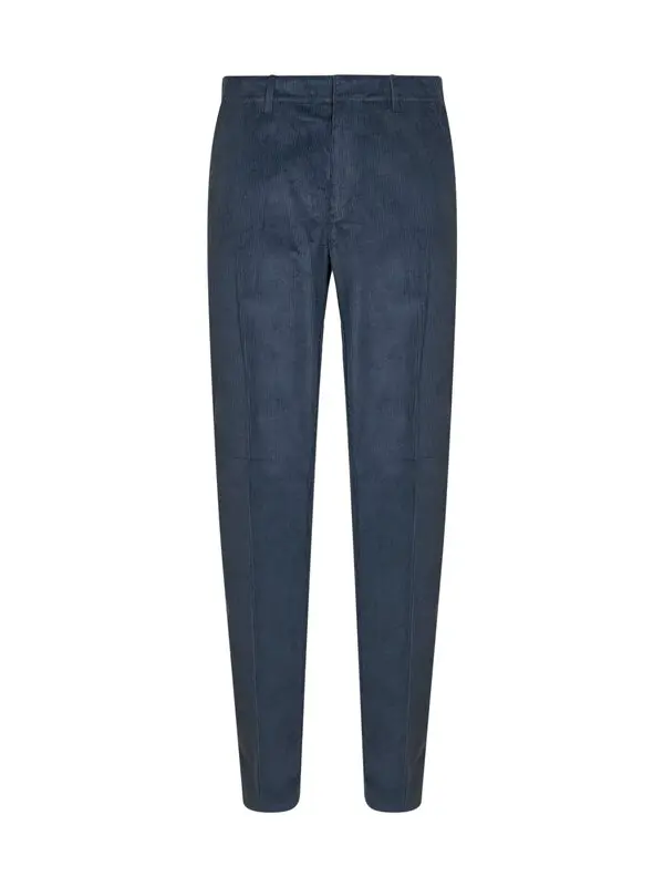 Etro Blue Stretch Cotton Corduroy Trousers
