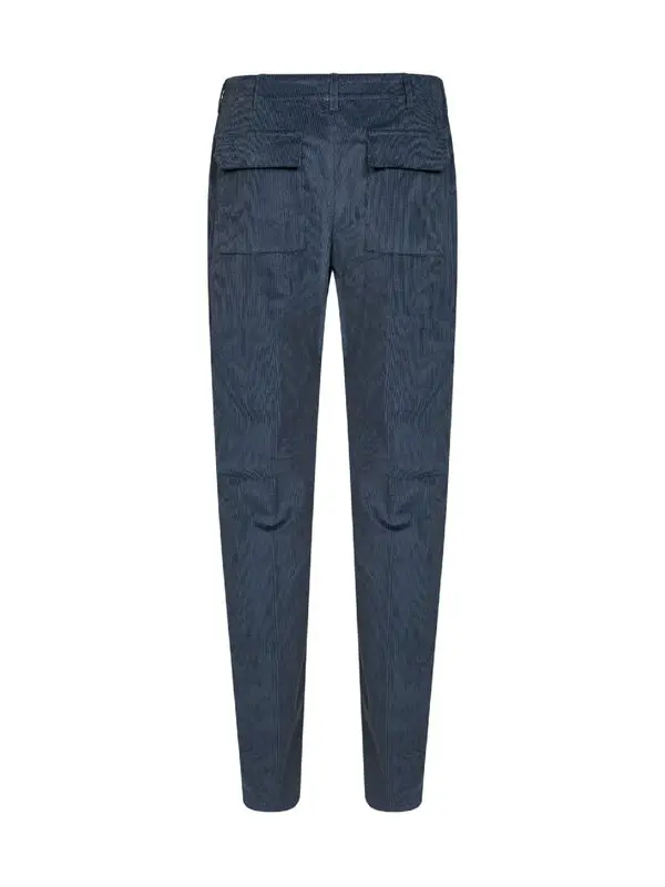Etro Blue Stretch Cotton Corduroy Trousers