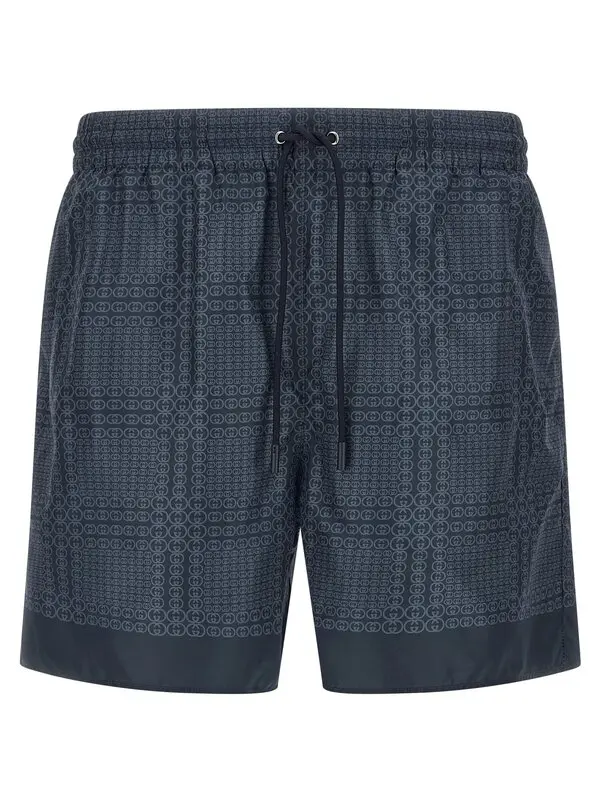 Gucci Incrocio Gg' Swimsuit - Blue
