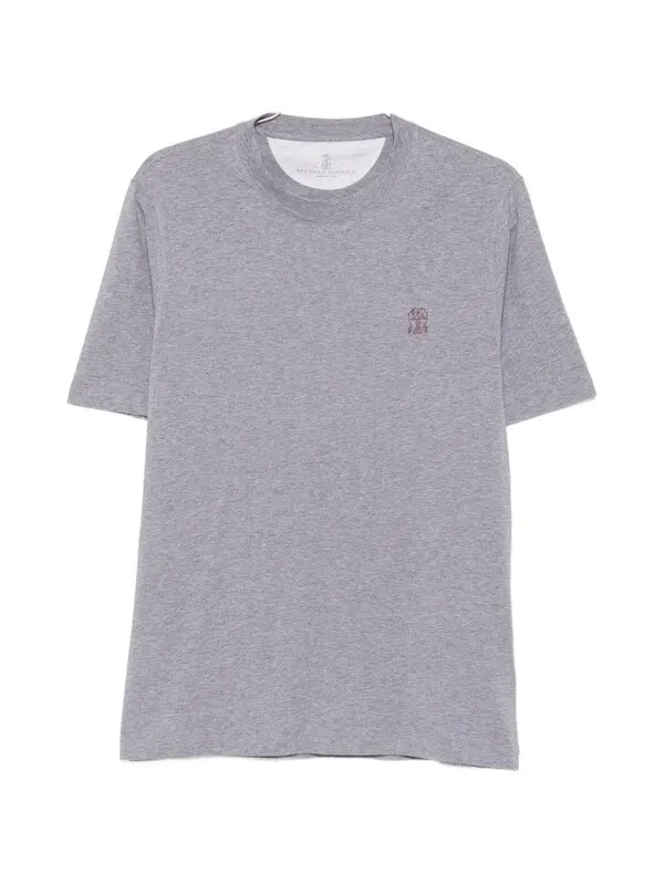 Brunello Cucinelli Logo Cotton T-shirt - Multicolor