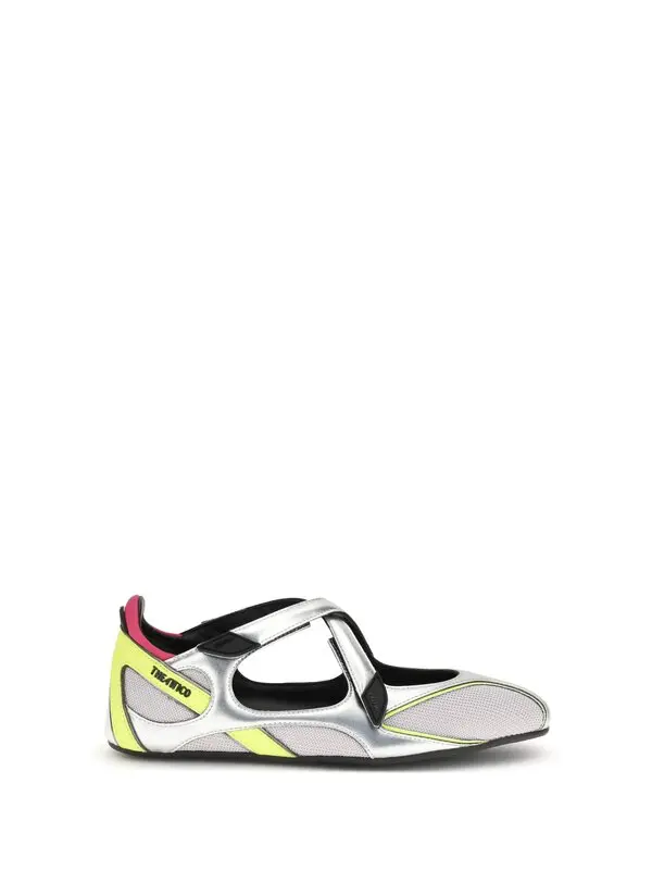 Attico Floor 01 Ballerinas - Silver