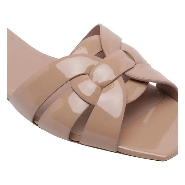 Saint Laurent Tribute Mules - Cream
