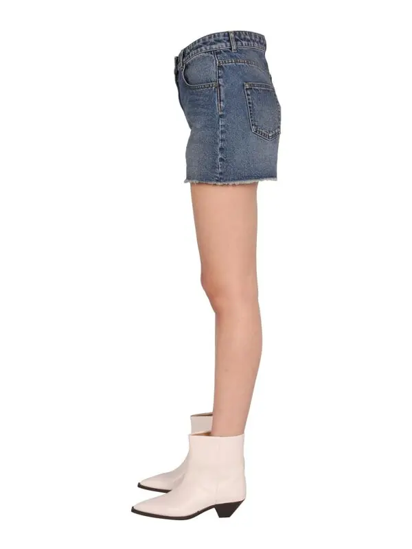 Palm Angels Denim Shorts - Blue