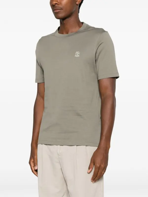 Brunello Cucinelli Logo Cotton T-shirt