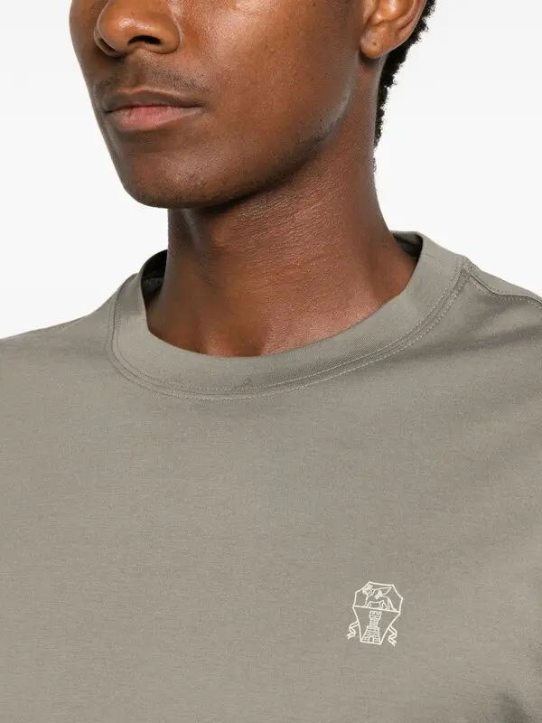 Brunello Cucinelli Logo Cotton T-shirt