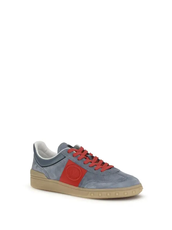 Valentino Garavani Upvillage Leather And Suede Sneakers