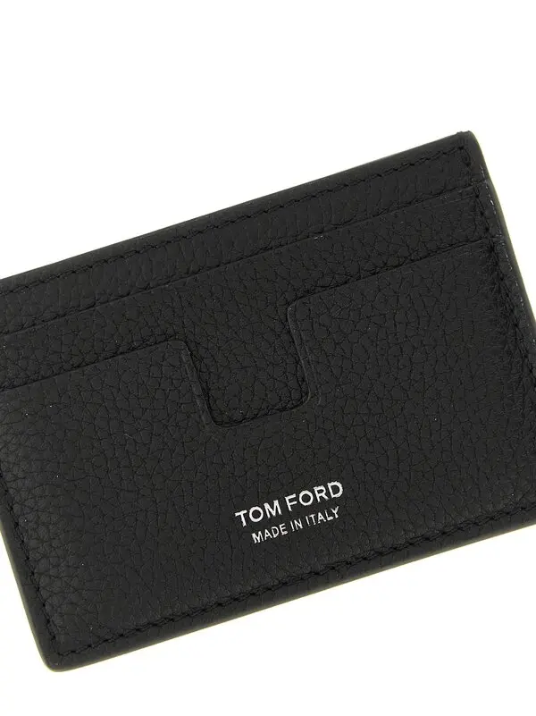 TOM FORD Hammered Card Holder - Black