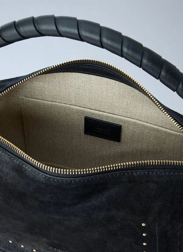 Chloé Marcie Medium Studded Suede Shoulder Bag